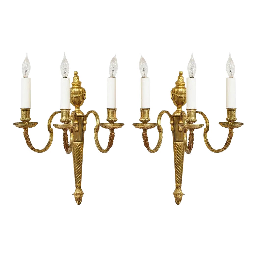 Adam Style Wall Lights - a Pair | Chairish