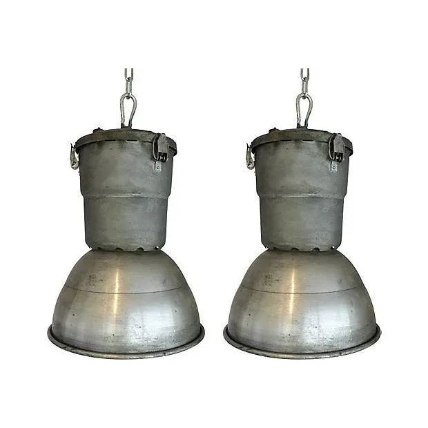 Antique Industrial Repurposed Smudge Pot Pendant Lamps, a Pair | Chairish