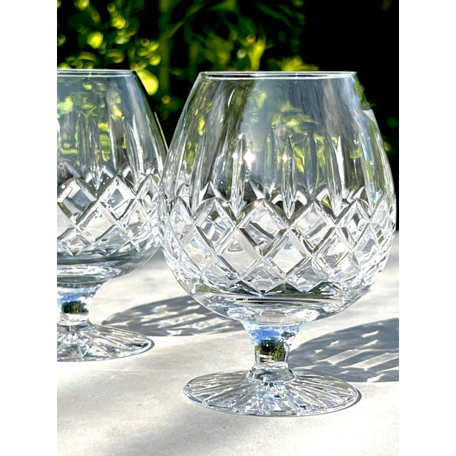 Pair Of Vintage Cut Crystal Brandy Glasses By Waterford Crystal C