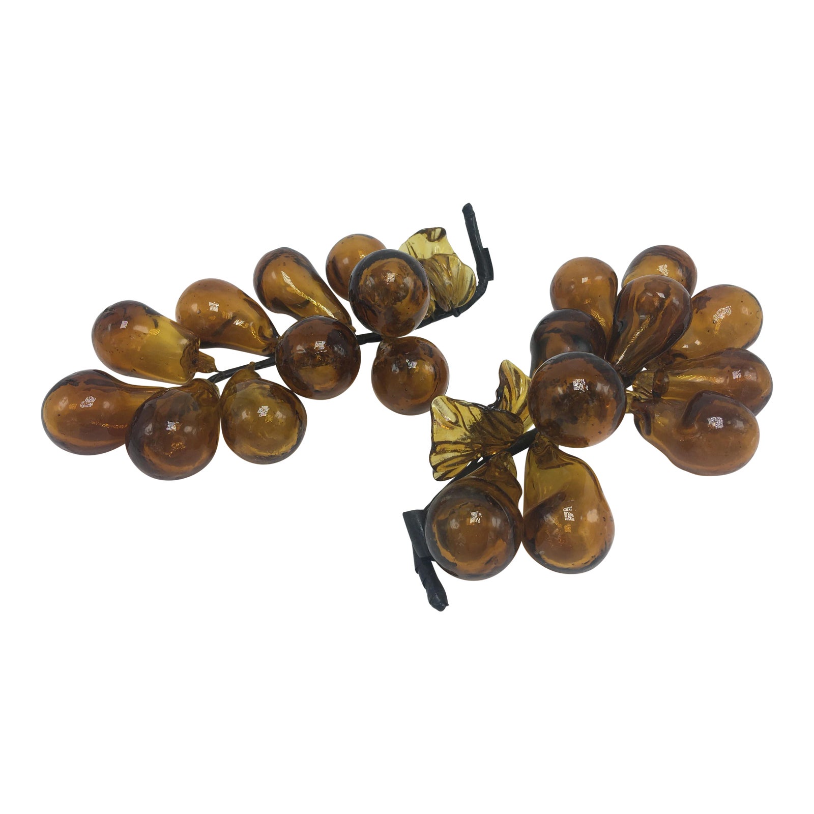 Vintage Glass Grapes, a Pair | Chairish