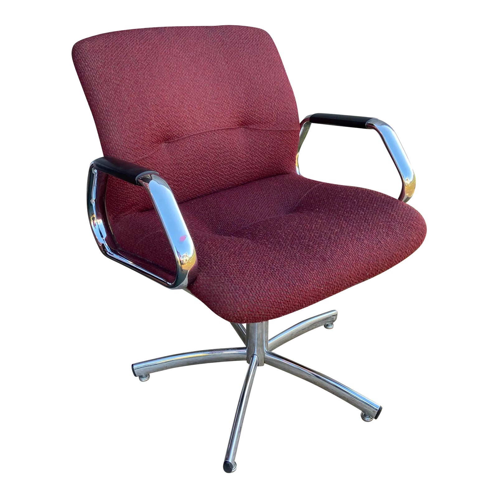 1980s Steelcase Vintage Mid Century Modern Accent Chair | Chairish