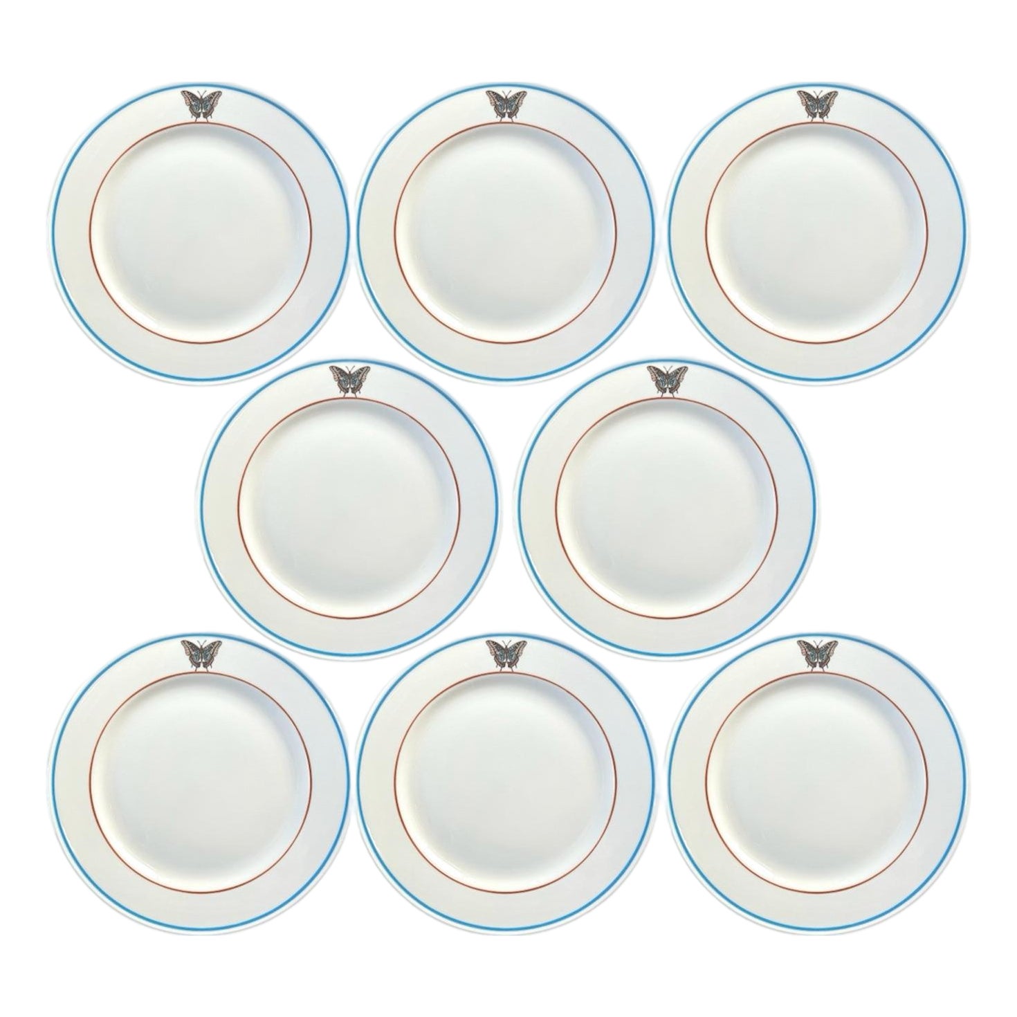 Vintage Lamberton Sterling Butterfly Plates With Banded Details in ...