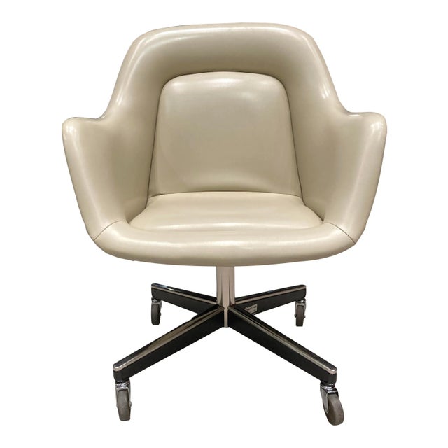 Executive Leather Desk Chair Max Pearson for Knoll International | Chairish