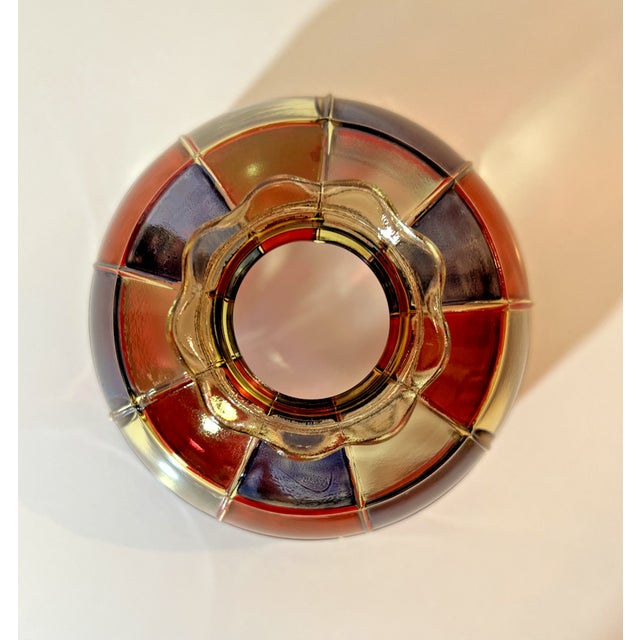 Vintage Westmoreland Stained Flash Glass Fairy Lamp Light Candle Holder ...