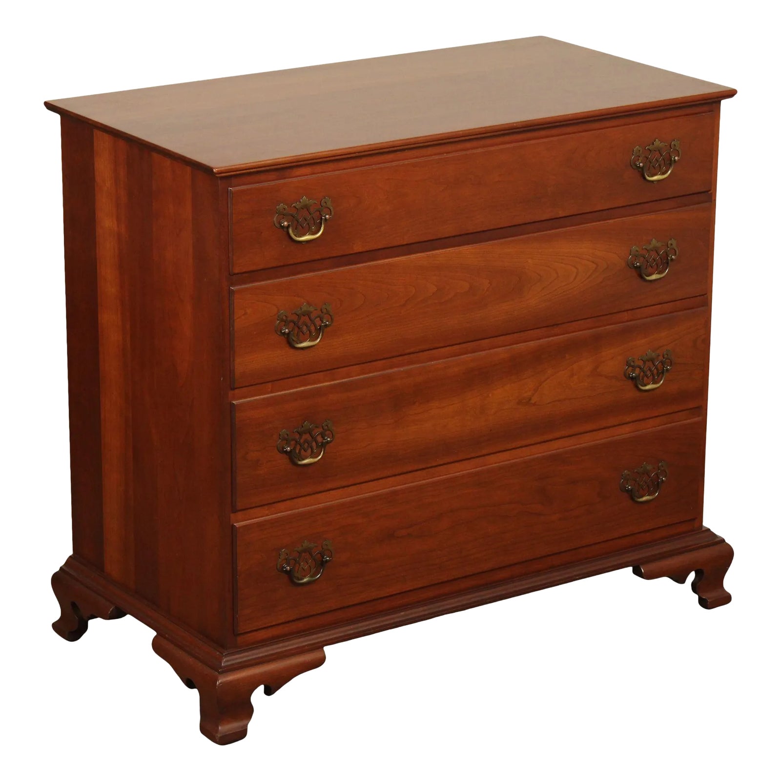Stickley Chippendale Style Vintage Cherry Chest of Drawers | Chairish