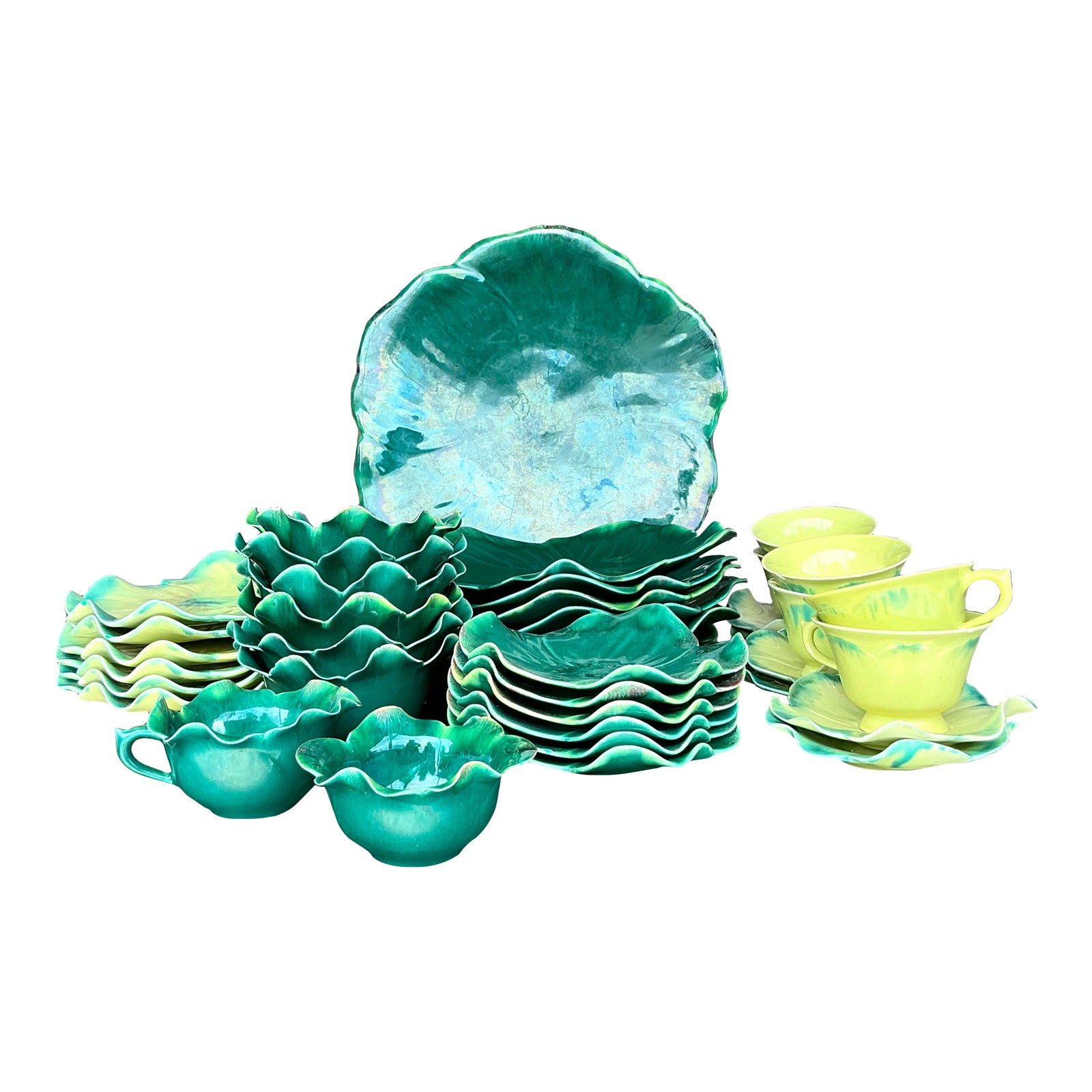 Vintage Regency Carole Stupell Glazed Ceramic Floral China - Set of 39 ...