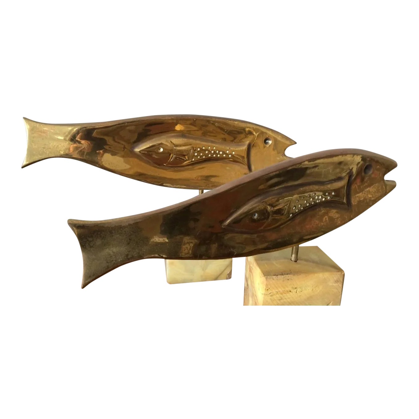 Brass Fish Sculptures by Curtis Jere - A Pair | Chairish