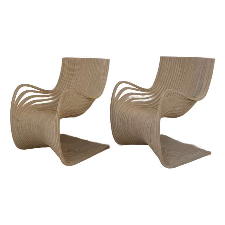 Sculptural Pipo Chairs by Piegatto – Laminated Birch, Organic Modern ...