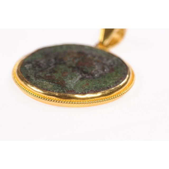 Roman Bronze Trajan Coin Pendant | Chairish