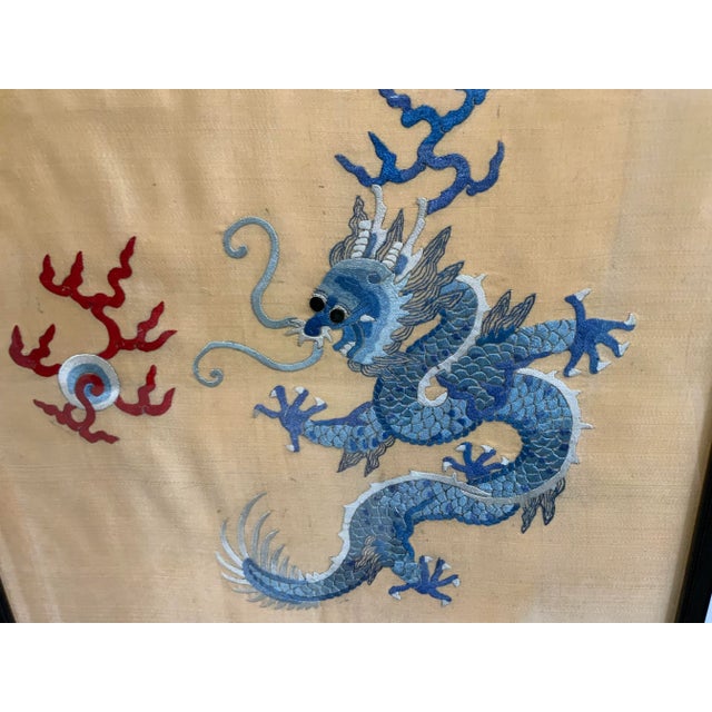 Vintage Chinese Dragon Embroidery | Chairish