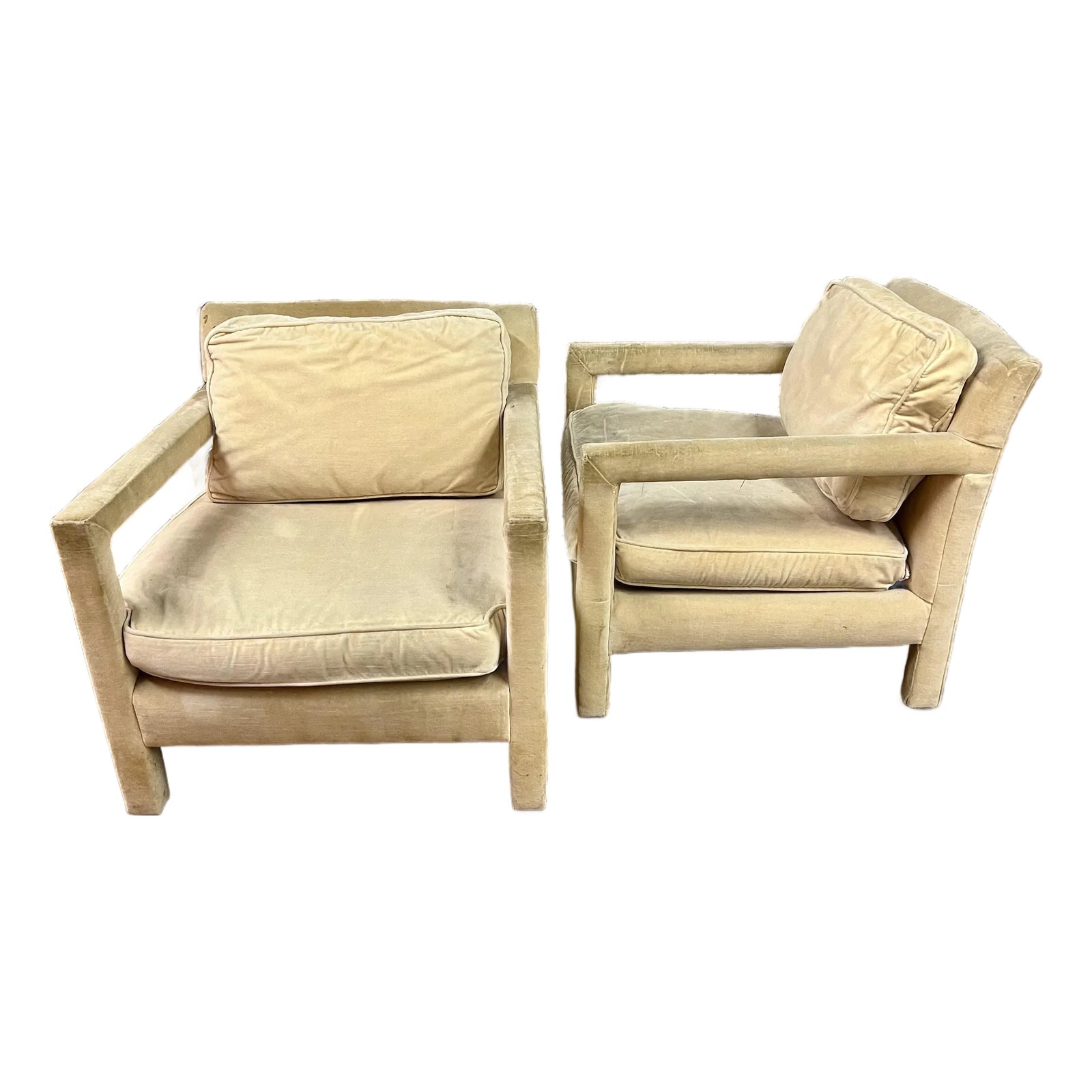 Bernhard Parsons Arm Chairs - A Pair | Chairish
