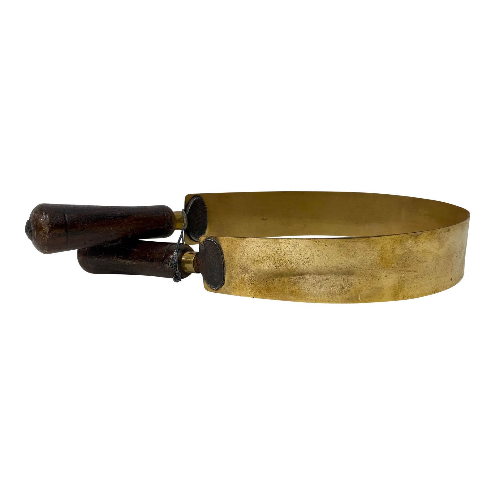 Antique Victorian Brass Horse Sweat Scrapper With Wooden Handles From ...