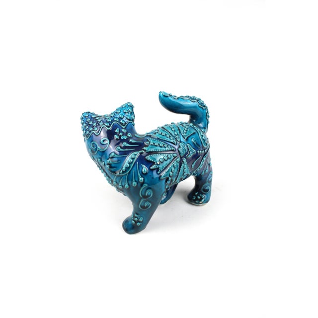 Turkish Handmade Floral Cat Figurine | Chairish