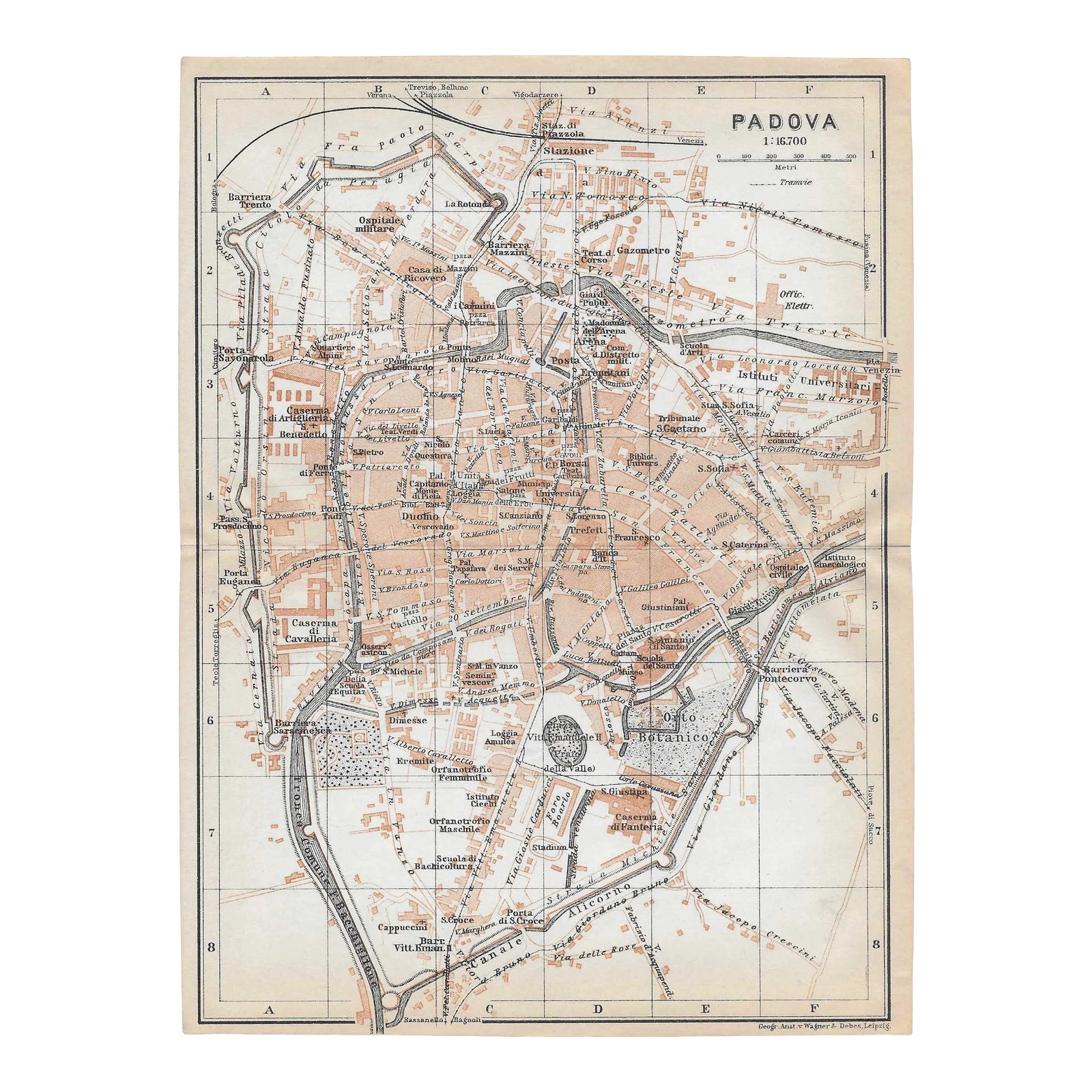 Map of Padova Italy 1928 | Chairish