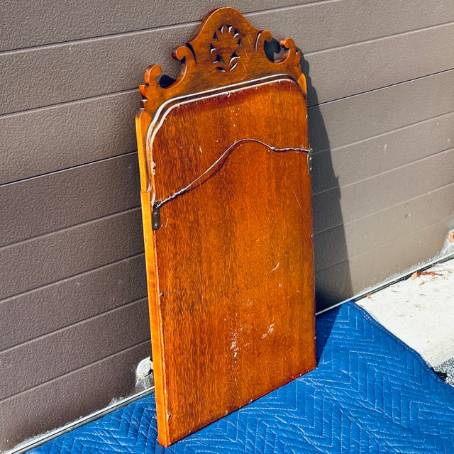 Antique Chippendale Style Solid Maple Wall Mirror | Chairish
