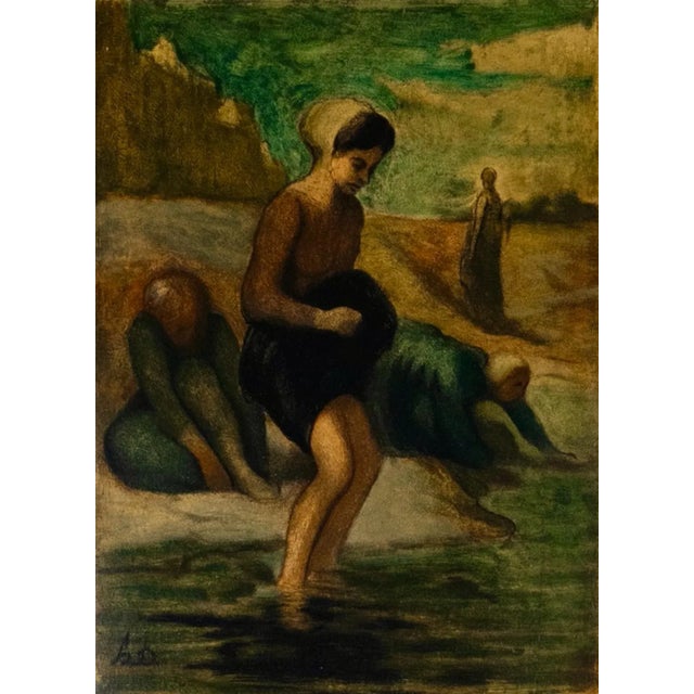 Honoré Daumier, Au Bord De L'eau, Les Réalistes Lyriques, 1973 | Chairish