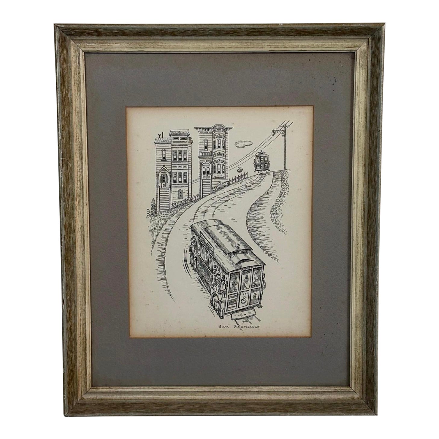 "San Fransisco" Trolley Drawing by Frank Duarte | Chairish