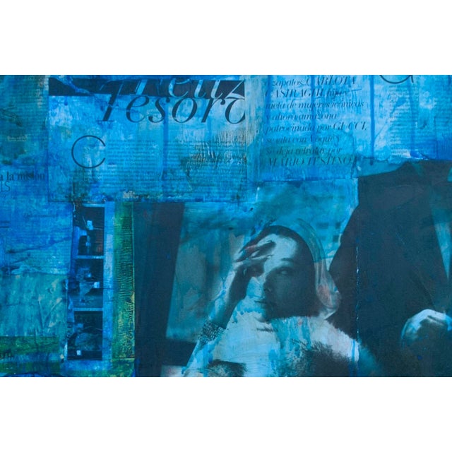 Contemporary Collage Expressionist Mixed-Media Painting | Chairish