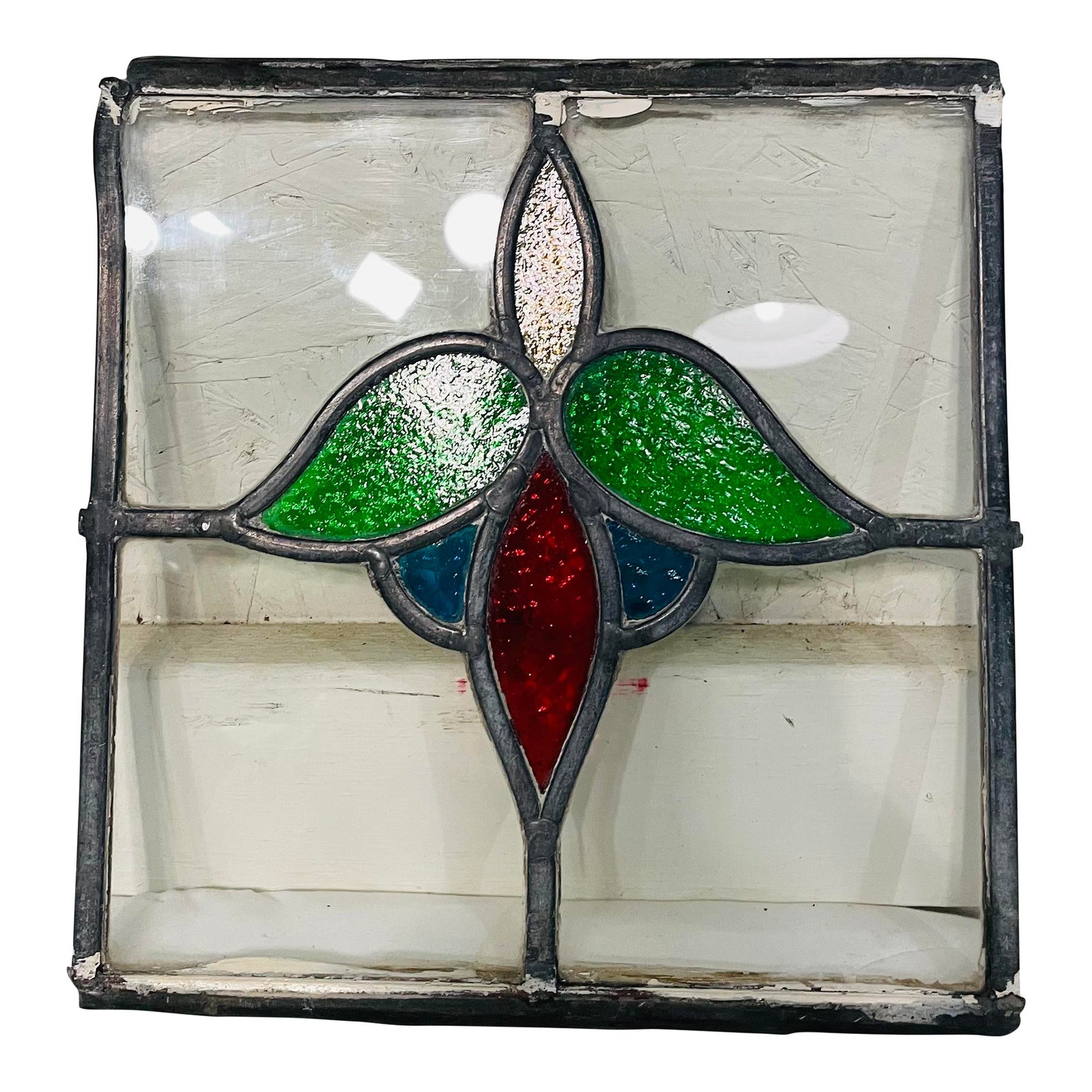 Leaded Stained Glass Panel | Chairish