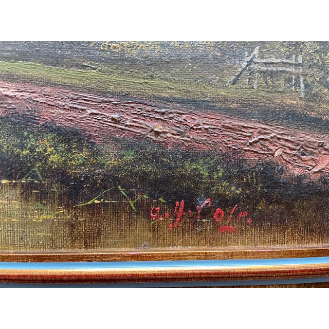 Punts on the River. Pair of Victorian Oil Paintings by Arthur H Cole ...