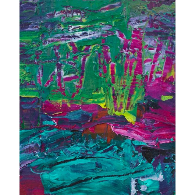 "Colourscape 66" Small Colourful Abstract Oil Painting by Simon Findlay ...
