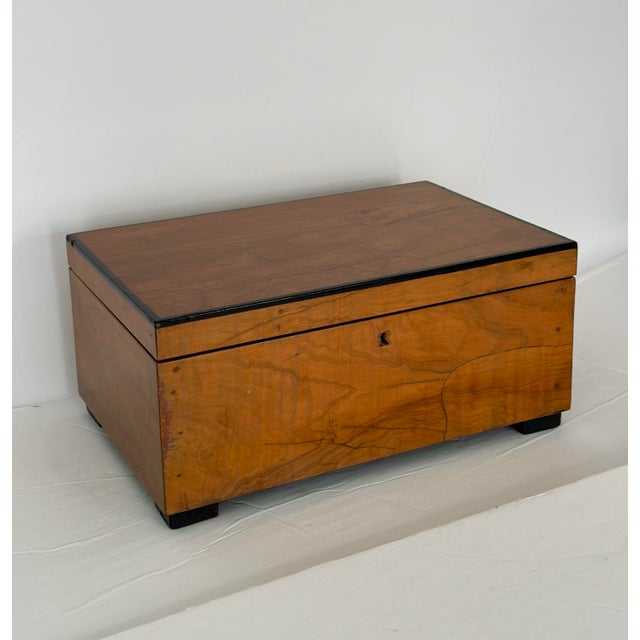 Vintage Italian Amber Wood Rectangular Lidded Box | Chairish