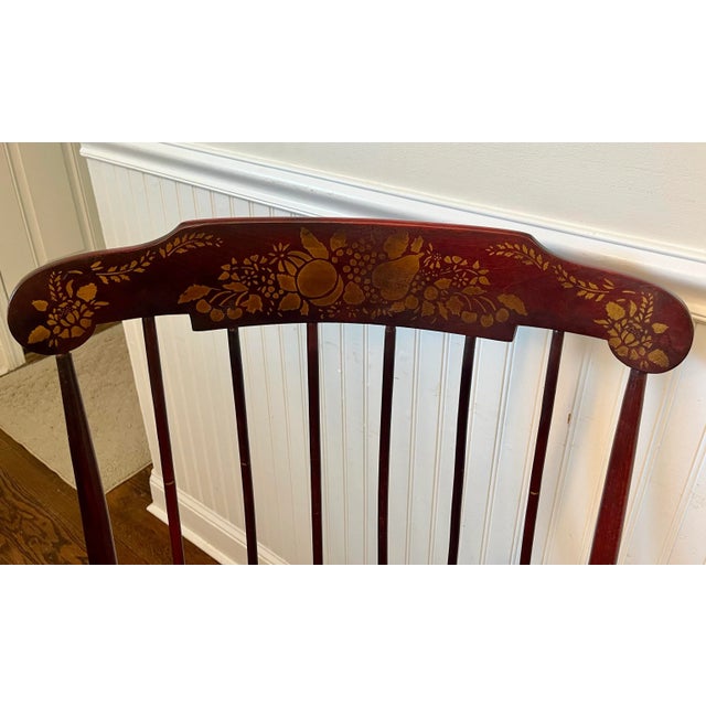 Vintage 1960’s Nichols & Stone Stenciled Maple Wood Rocking Chair ...