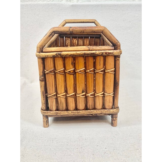 Vintage Bamboo Cachepot | Chairish