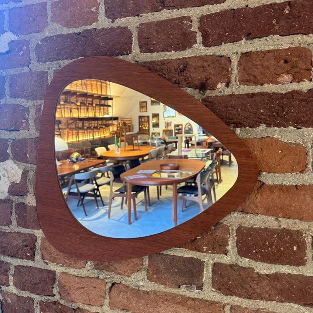 Vintage Danish Mirror with Teak Frame, 1960s | Chairish