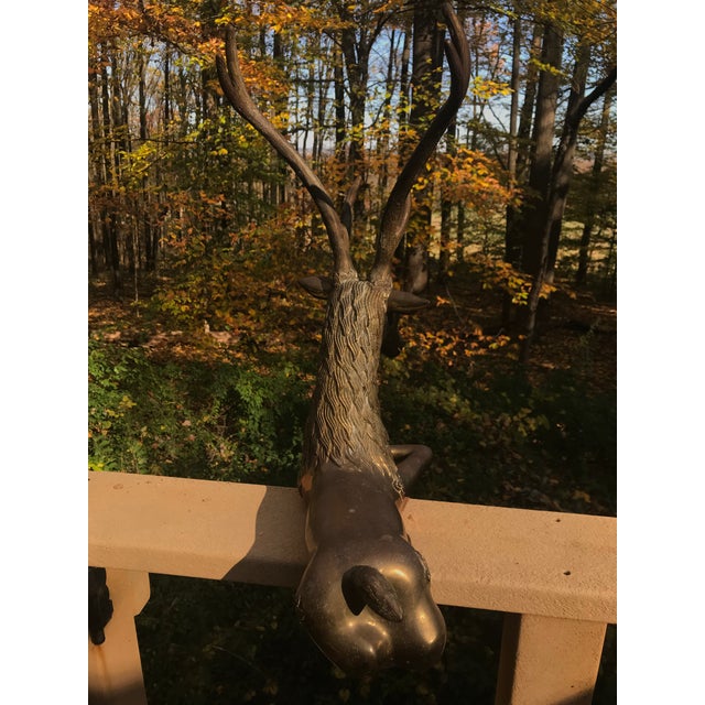 Reclining Reindeer Statue Solid Brass | Chairish