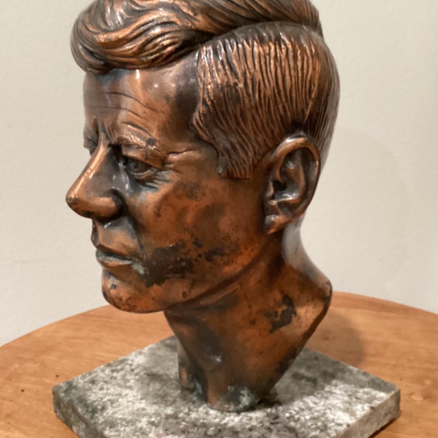 Vintage John F Kennedy Bust on Fine Marble Base Anaran Chicago | Chairish