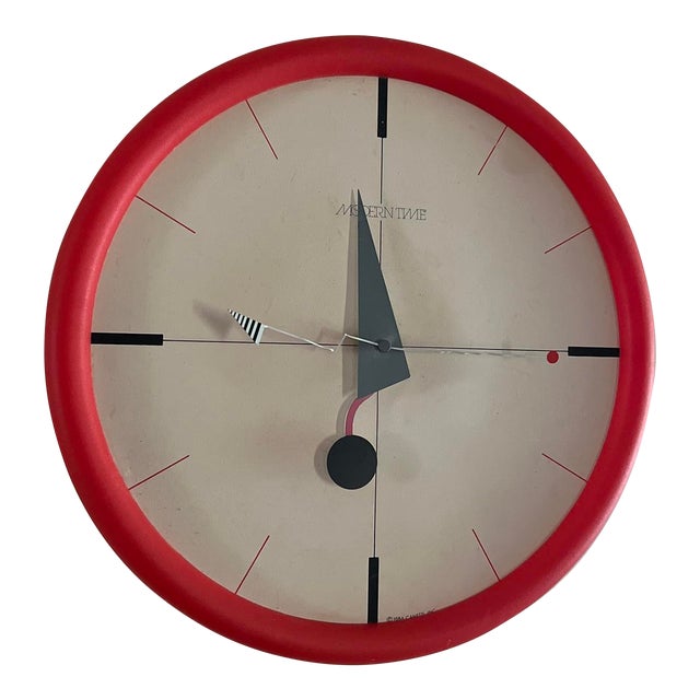 1986 Canetti Moderntime Wall Clock | Chairish