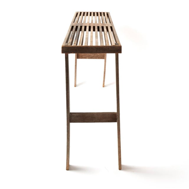 Mid 20th Century Vintage Slatted Console Table | Chairish