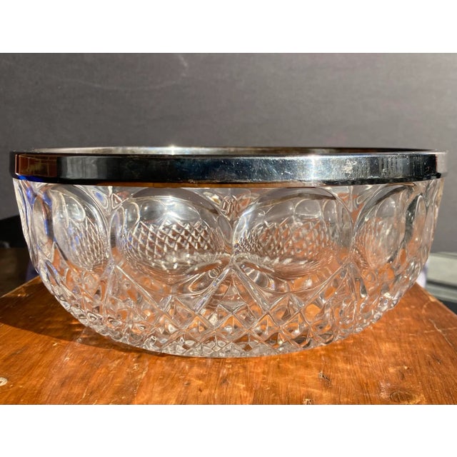 1940s Dreka Hand Cut Italian Lead Crystal Bowl | Chairish