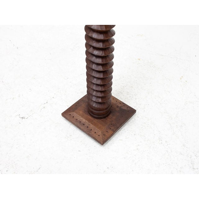 Vintage French Pedestal Plinth Turned Screw Column Stem in the style of ...