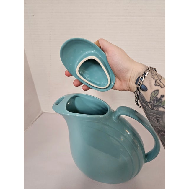 Mid Century Modern 50’s Hall “Nora” Pottery Pitcher With Lid | Chairish