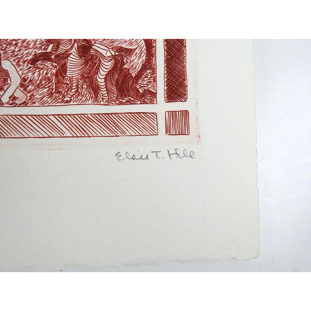 Contemporary Abstract Figural Etching | Chairish