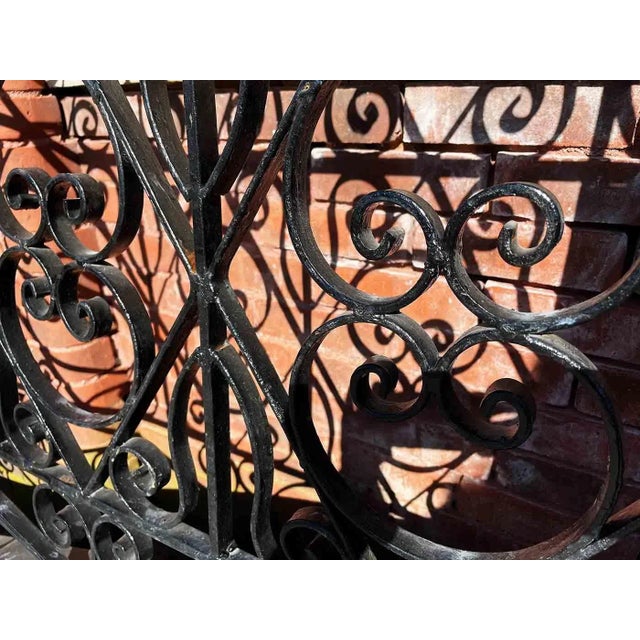 Set of Vintage Wrought Iron Driveway Gates With Scrollwork and Diamond ...