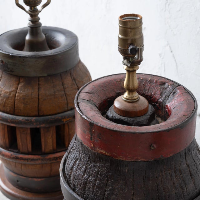 Wagon Wheel Hub Lamps | Chairish