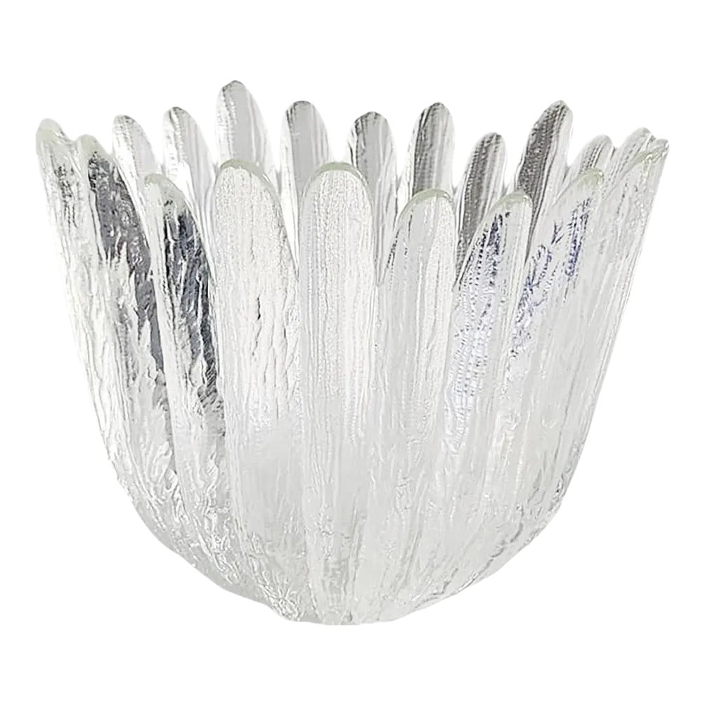 1960s Holmegaard Textured Art Glass Petal Bowl Designed by Sidse Werner ...