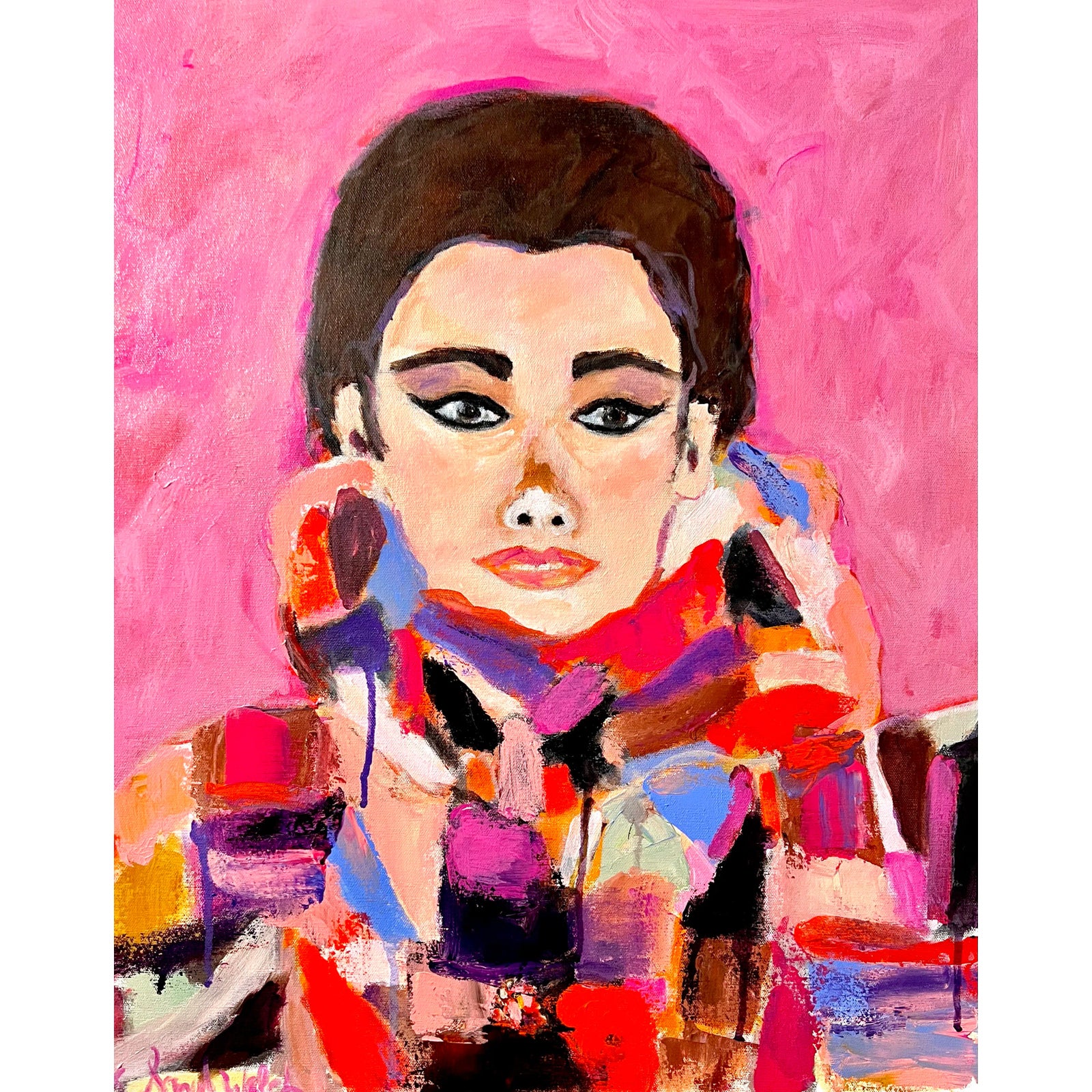 "Glorious Gloria" Original Expressionist Portrait Painting by Sandy ...