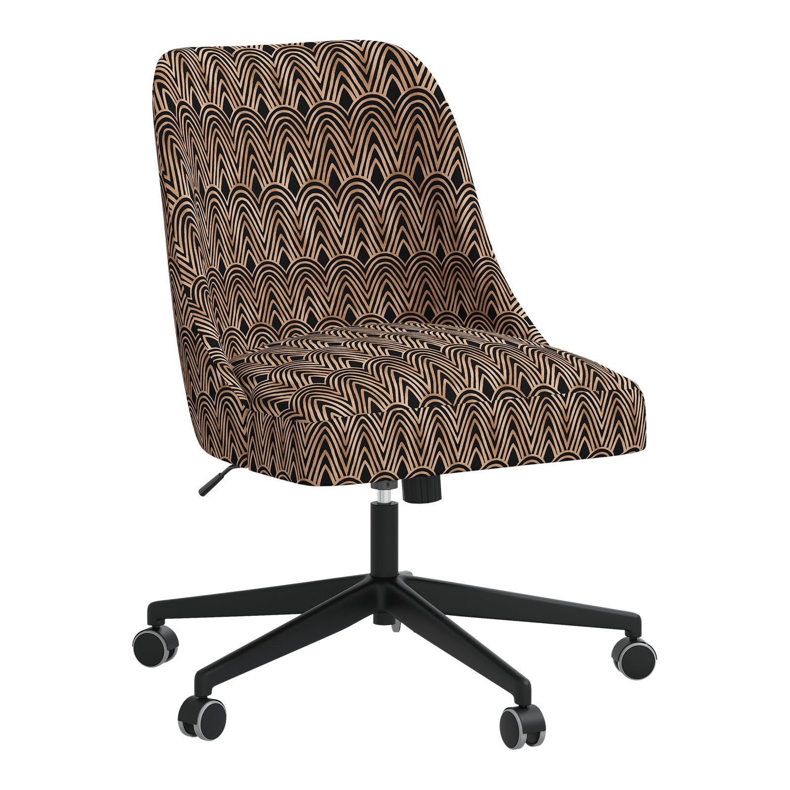 Selby Office Chair in Scallop Skin Black Chairish