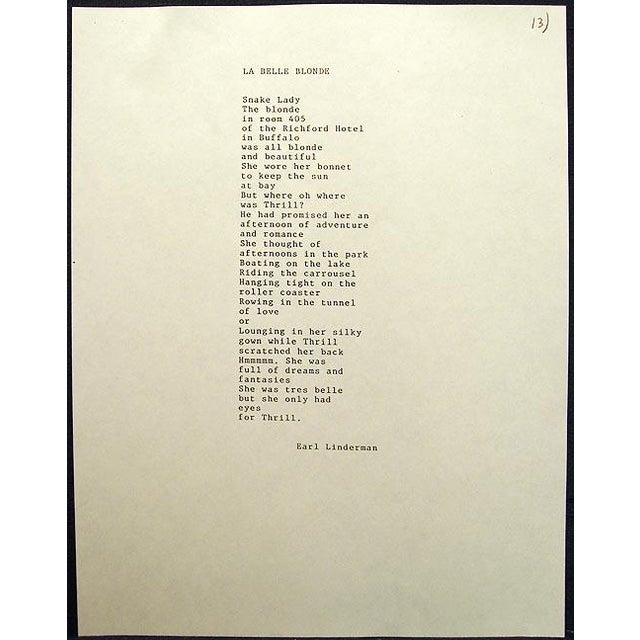 Earl Linderman "La Belle Blonde" Original Oil Painting on Canvas | Chairish