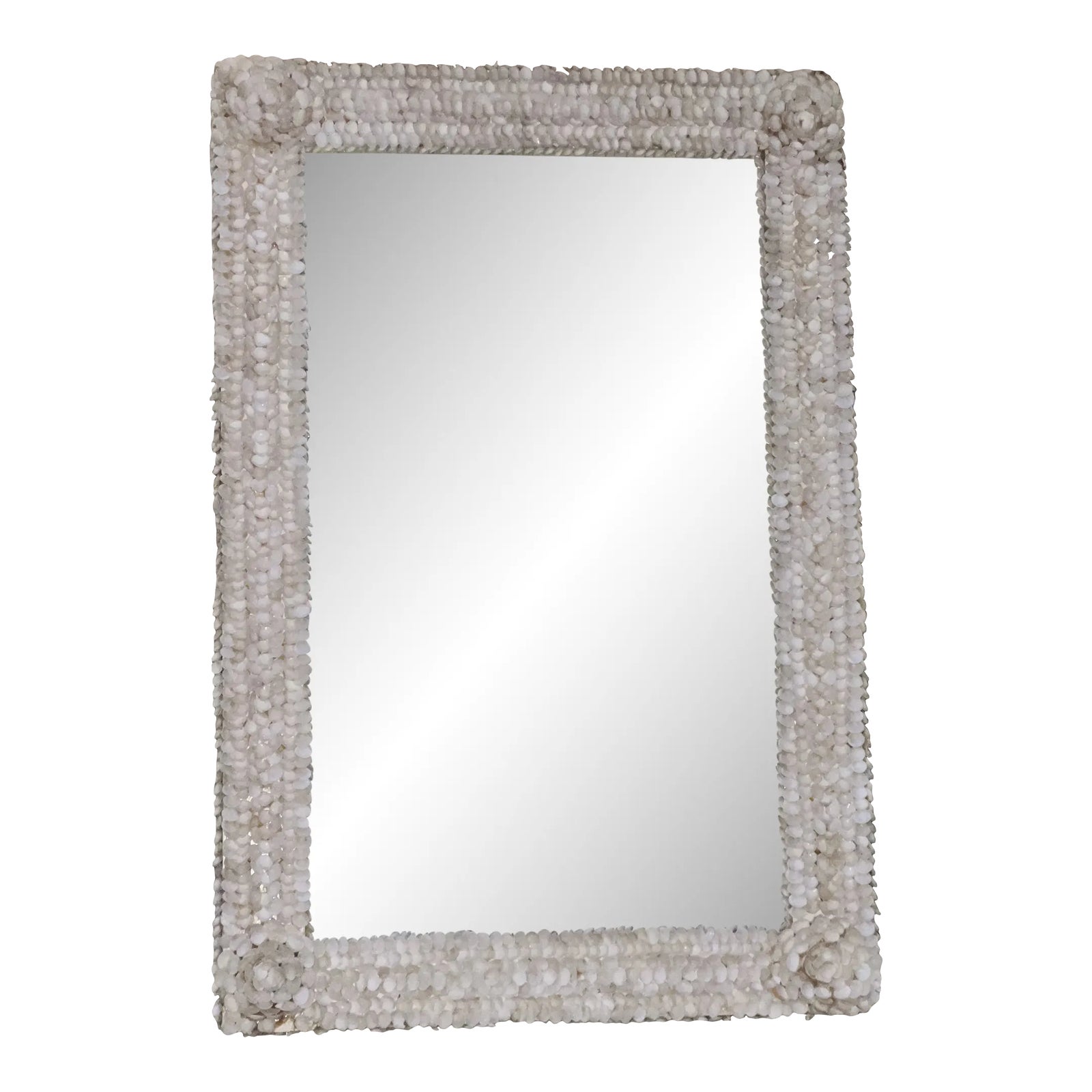 1970s Large Shell Mirror | Chairish