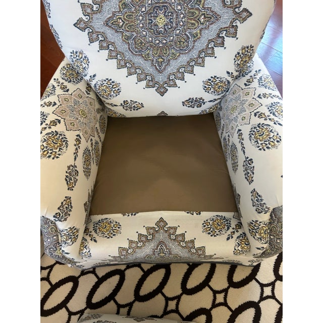 Quadrille/Home Couture “Persepolis” Fabric Club Chair | Chairish