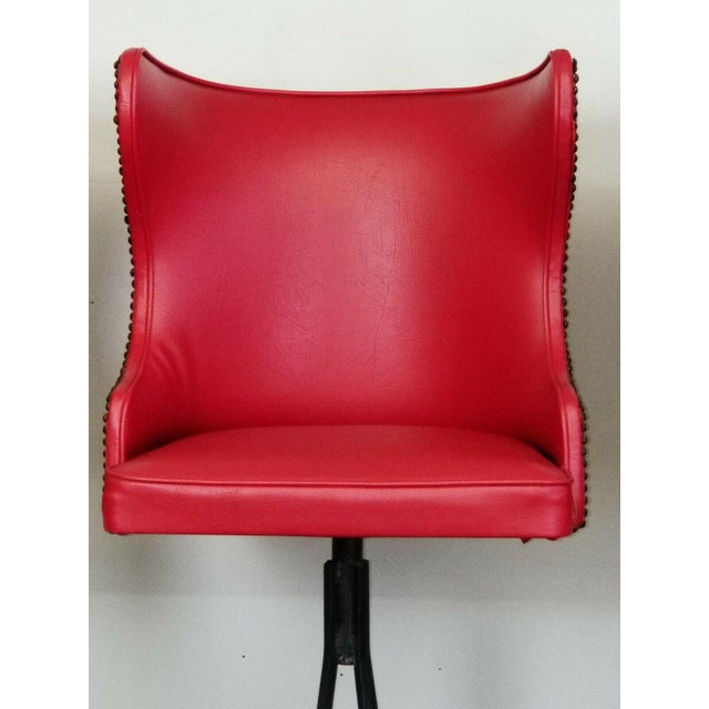 Vintage Mid-Century Deluxe Red Stools - Set of 4 | Chairish