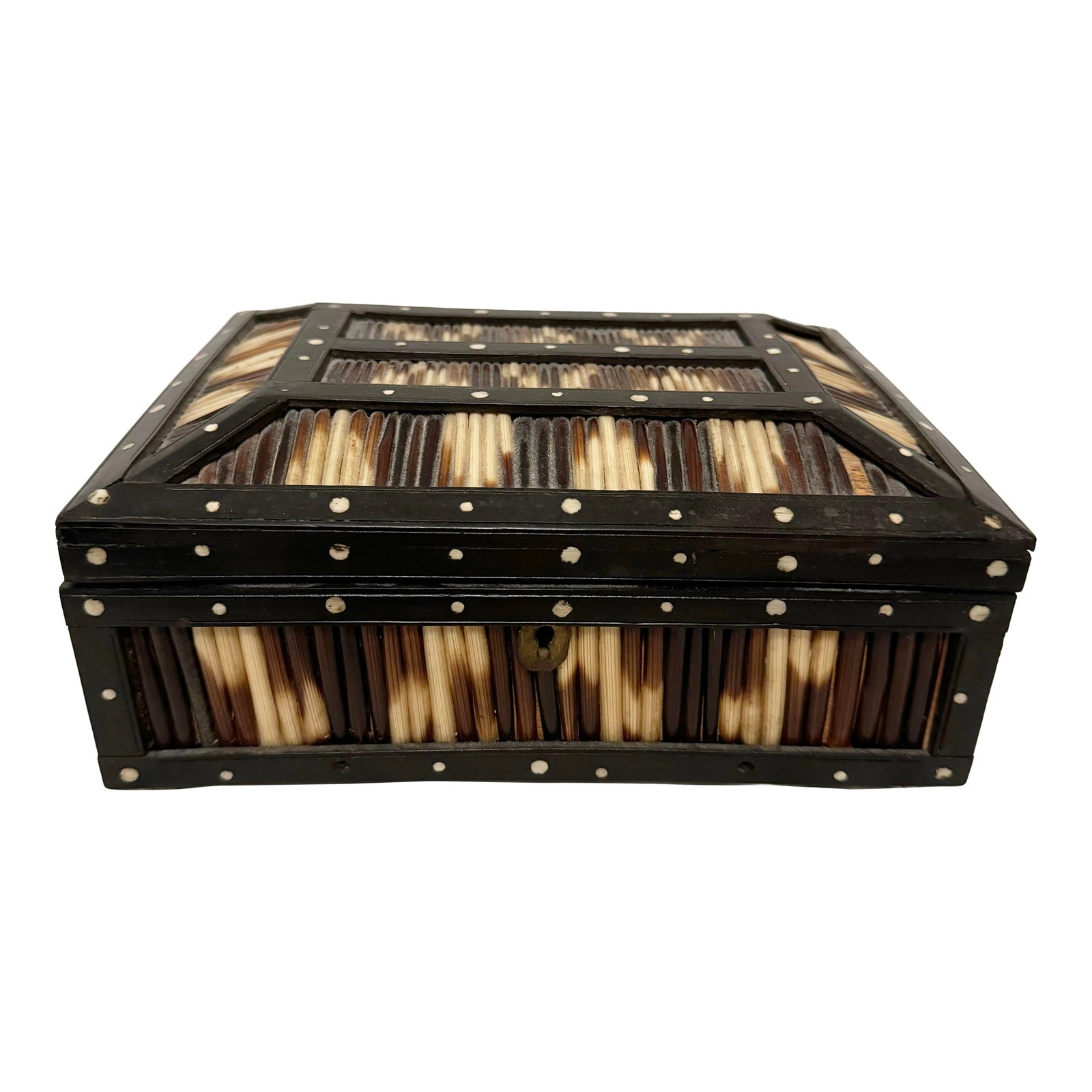 Porcupine Quill Decorated Box, 19th Century | Chairish