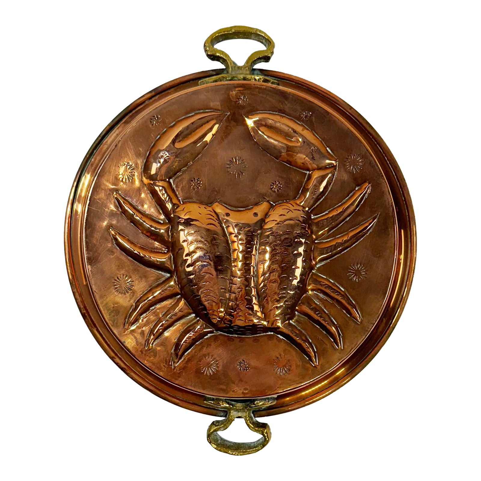 Vintage Copper Crab Motif Mold | Chairish