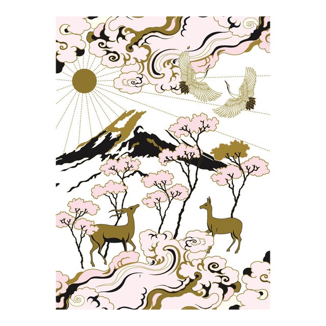 Wendy Morrison Longevity Pink & Gold Hand Tufted Wool & Tencel Rug, 5 ...