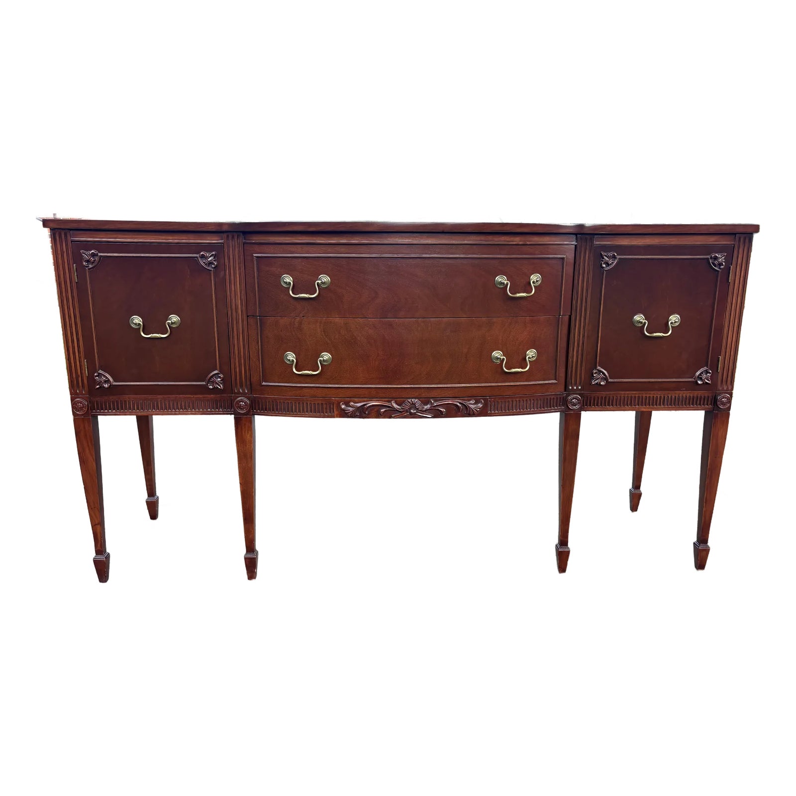 Circa 1900s Mahogany Sideboard Buffet Table | Chairish